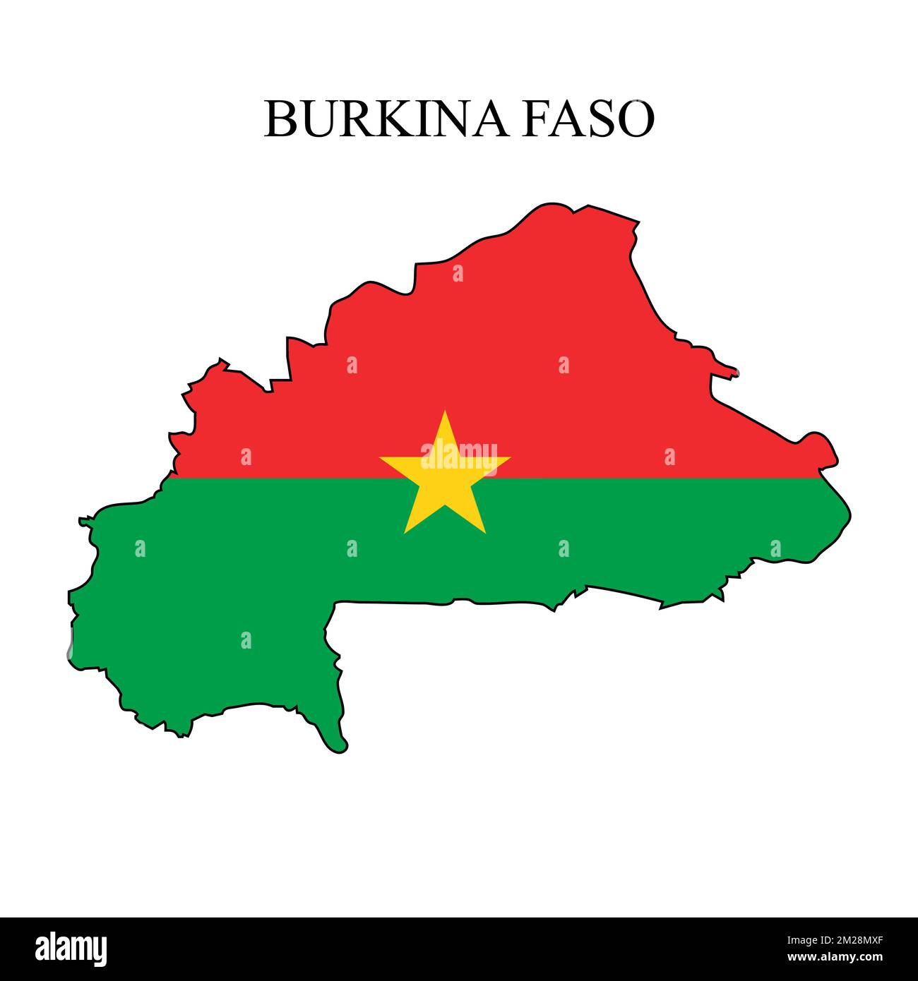 Burkina Faso Map Vector Illustration Global Economy Famous Country