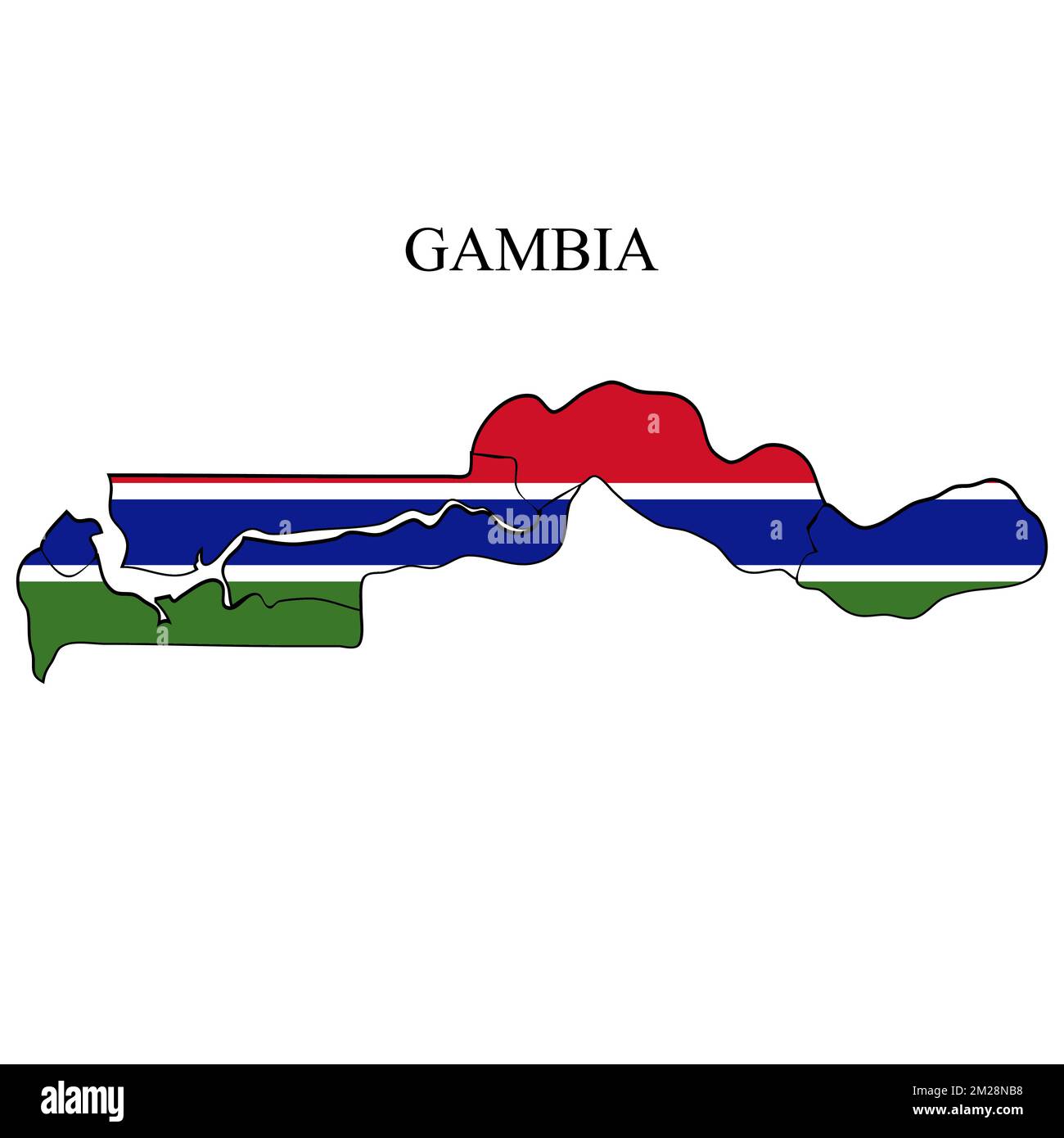 Gambia map vector illustration. Global economy. Famous country. Western ...