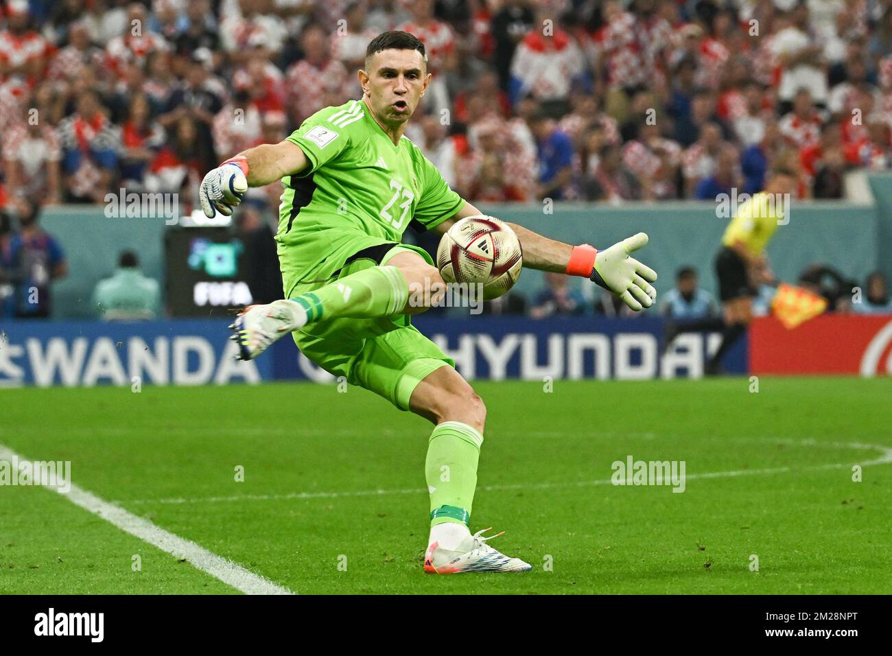 Doha, Qatar on December 13, 2022. Emiliano Martinez of Argentina during ...