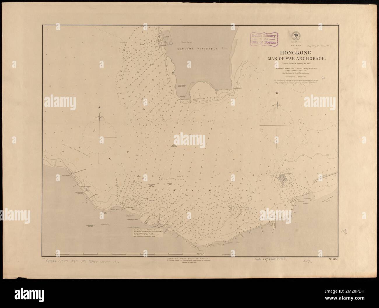 China Sea, Hongkong, Man of War Anchorage : from a British survey in ...