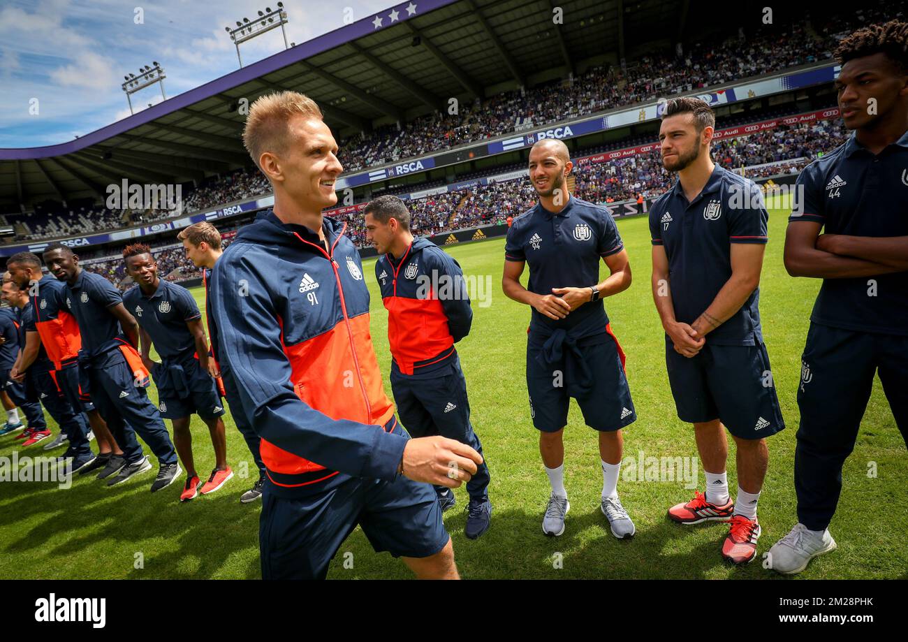 Anderlecht's Lukasz Teodorczyk pictured during the fan day of soccer ...