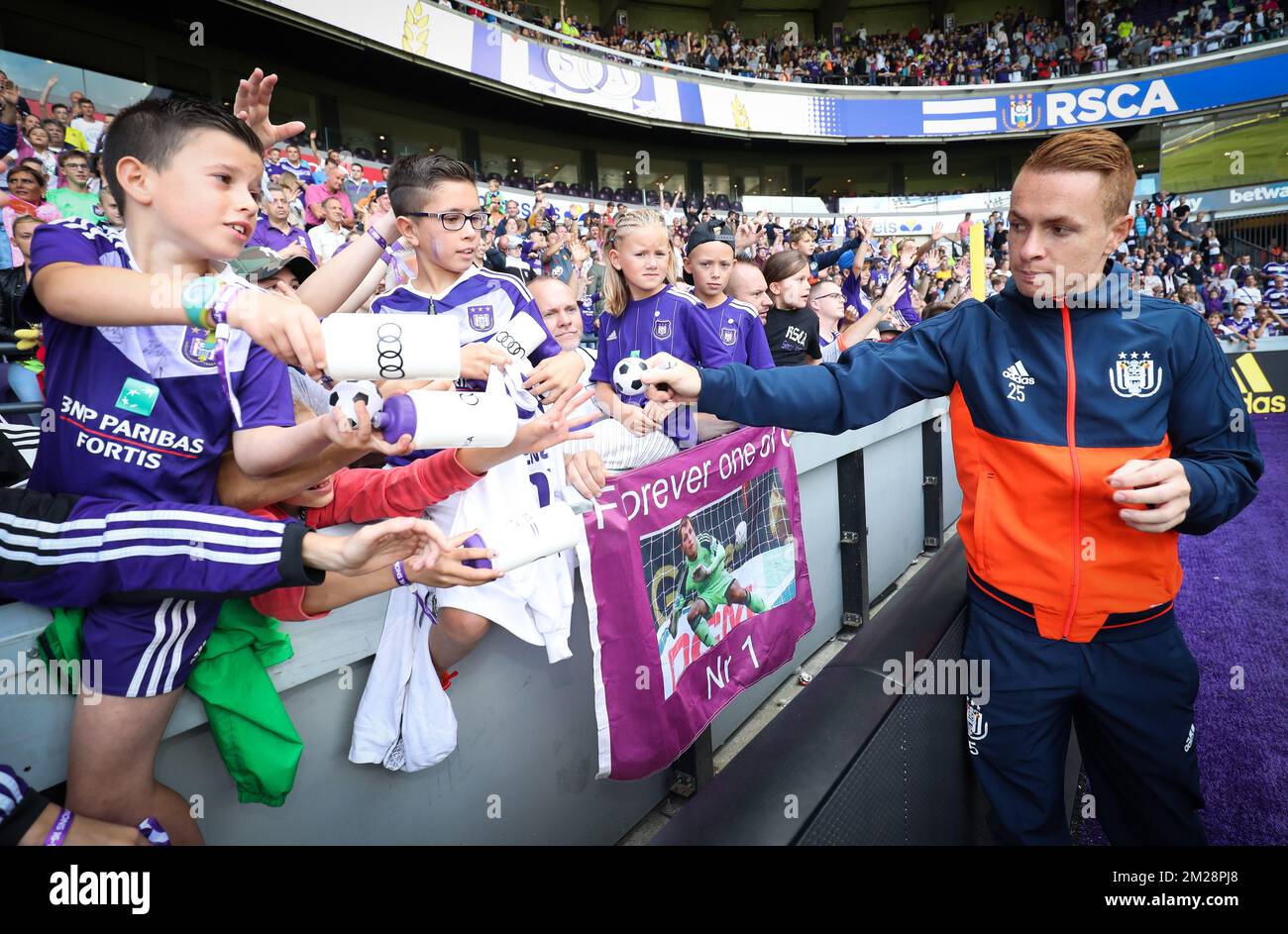 Anderlecht's Adrien Trebel pictured during the fan day of soccer team ...