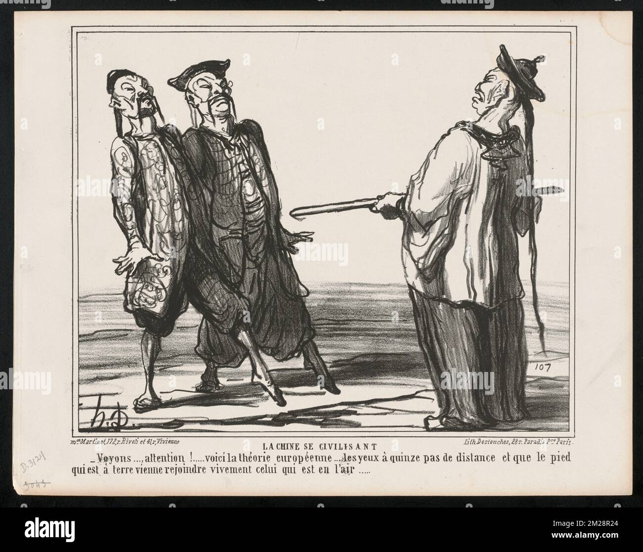 La Chine se civilisant. Honoré Daumier (1808-1879). Lithographs Stock ...