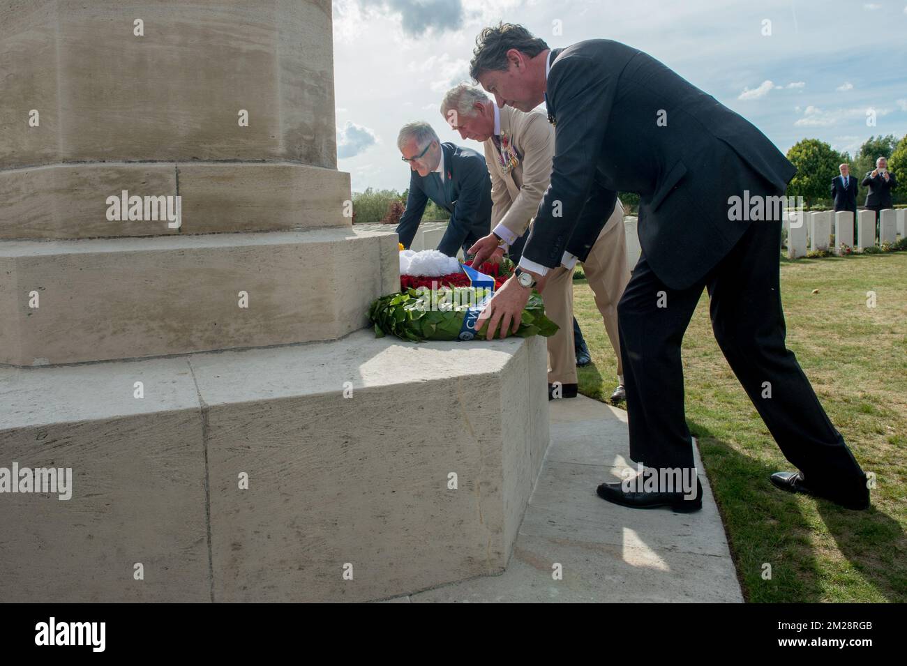Flemish Minister-President Geert Bourgeois, Britain's Prince Charles ...
