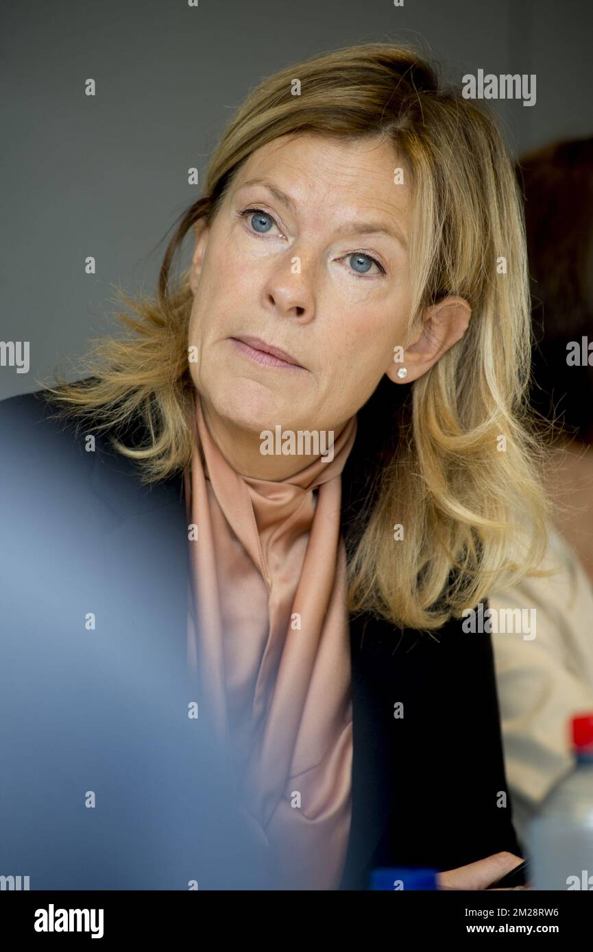 Telenet CFO Birgit Conix pictured at a press conference on the 2017 ...