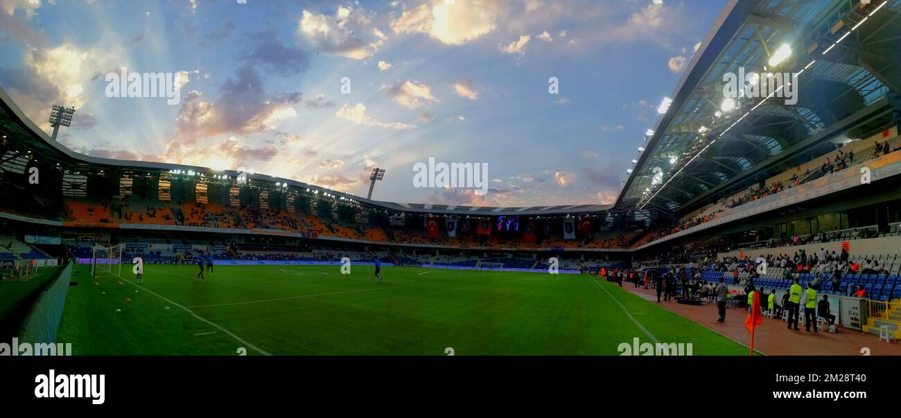 Illustration picture shows a panoramic smartphone picture of Basaksehir ...