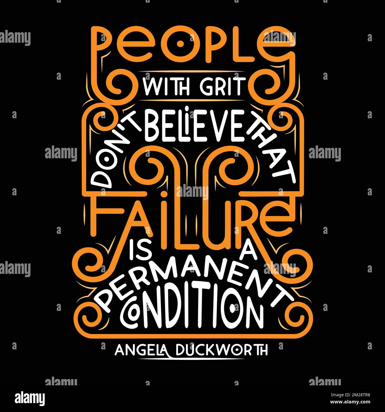 Motivational inspirational success quote lettering and writing Stock ...