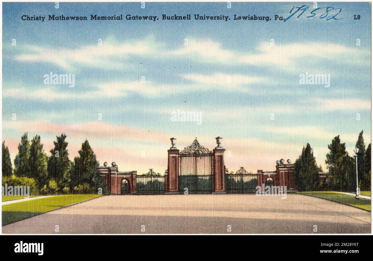 Christy Mathewson Memorial gateway, Bucknell University, Lewisburg, Pa ...