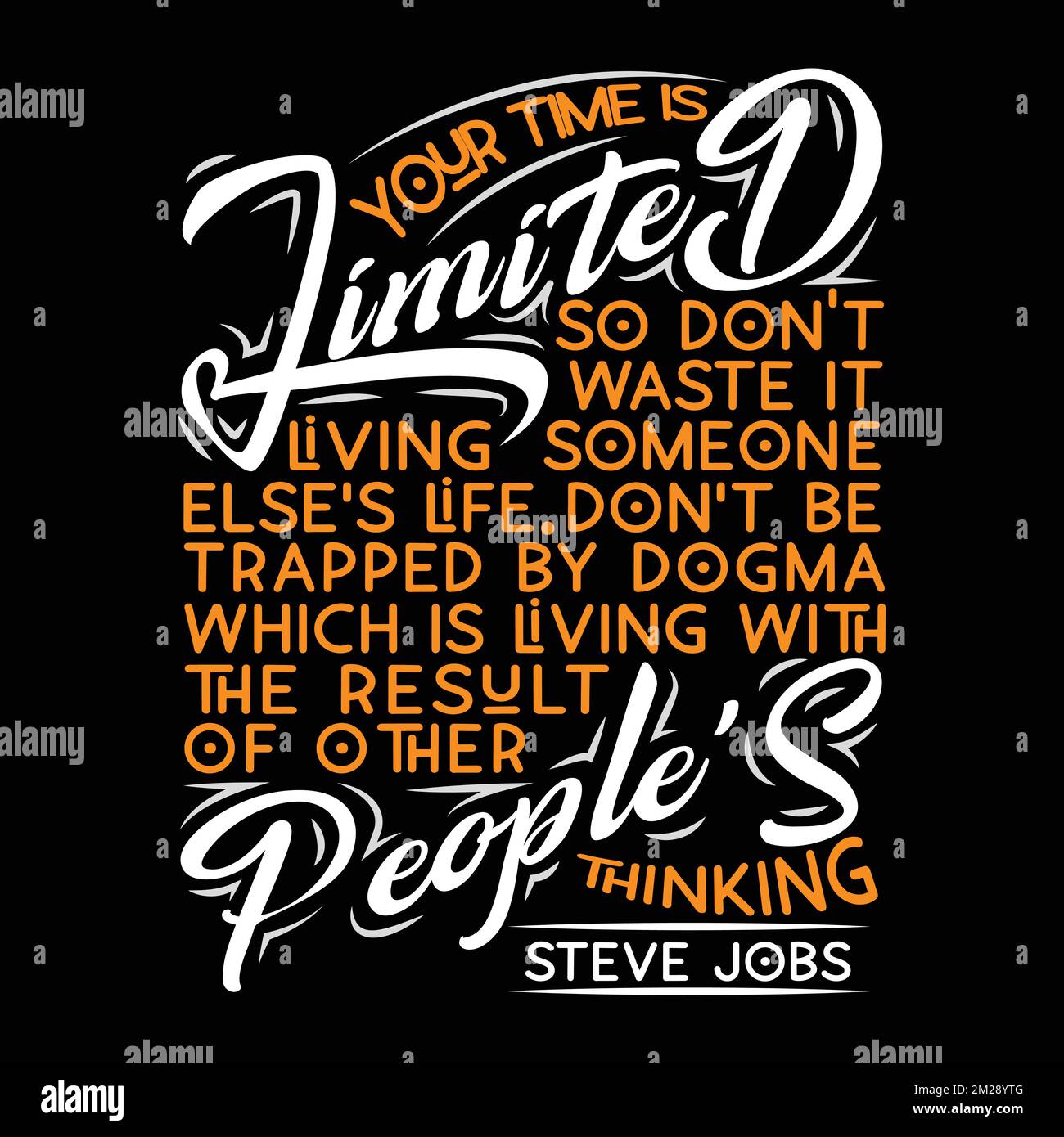 Motivational inspirational success quote lettering and writing Stock ...