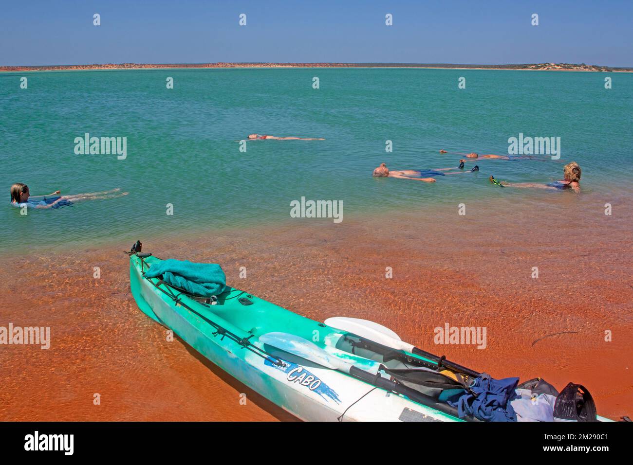 Swimming in Big Lagoon, Francois Peron National Park Stock Photo - Alamy