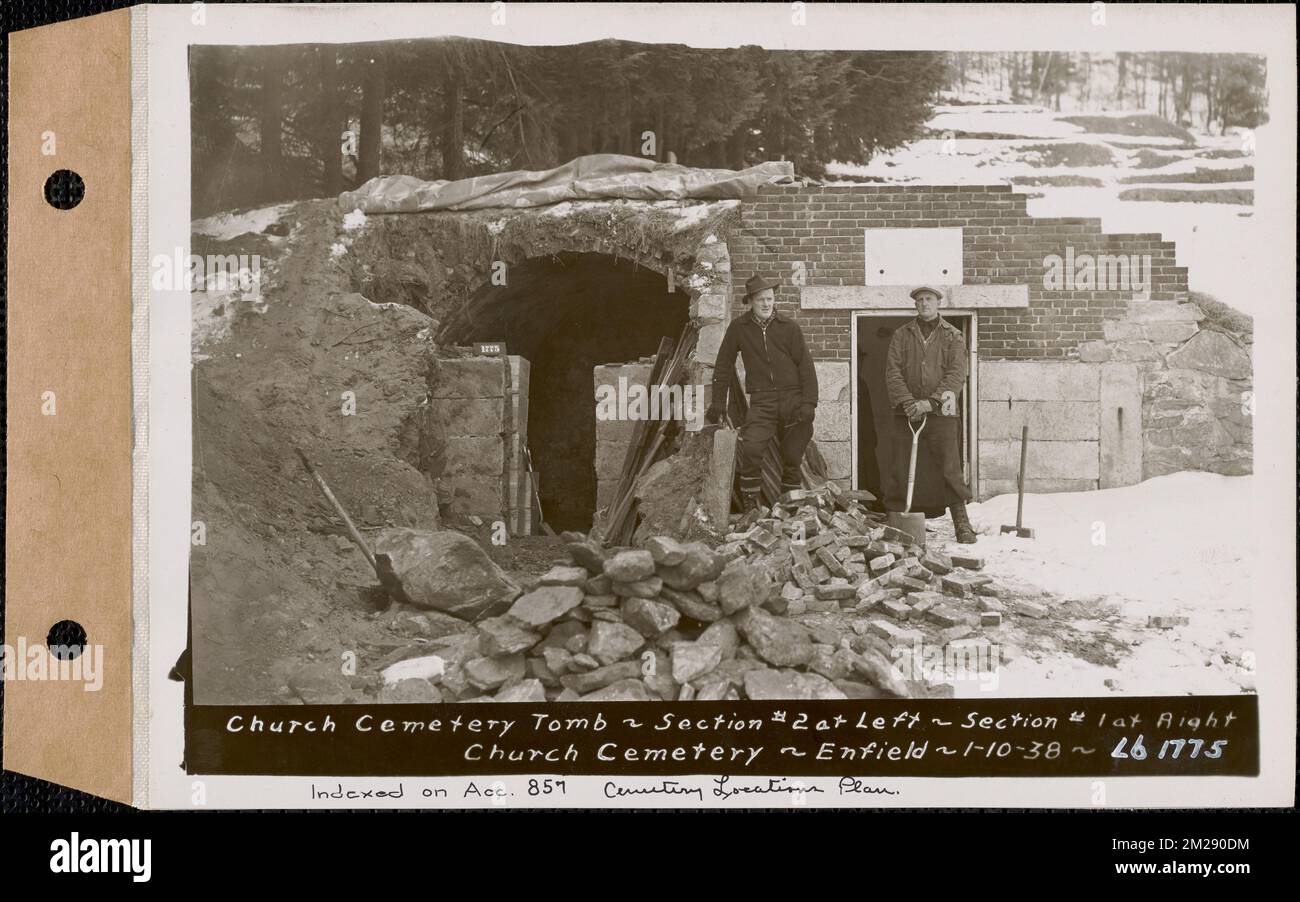 Church Cemetery Tomb, Church Cemetery, Section 2 at left, Section 1 at ...