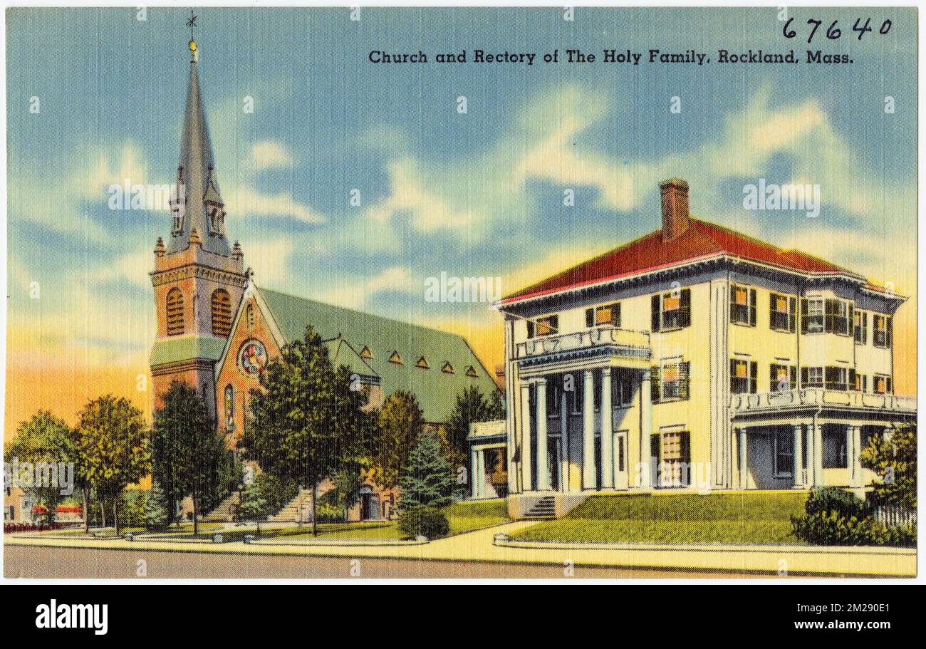 Church and rectory of The Holy Family, Rockland, Mass. , Churches ...