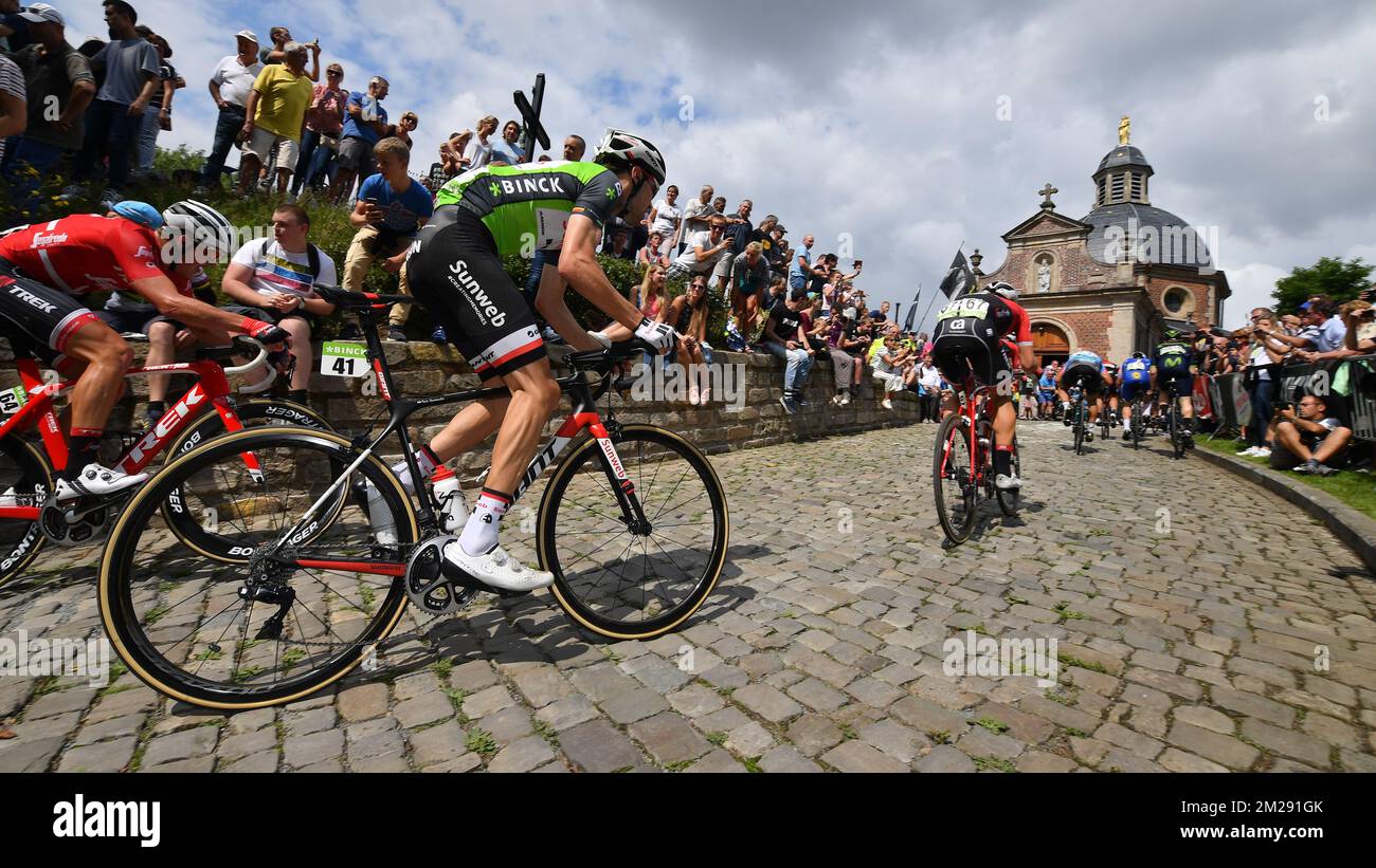 Dutch Tom Dumoulin of Team Sunweb rides the seventh and last stage of ...