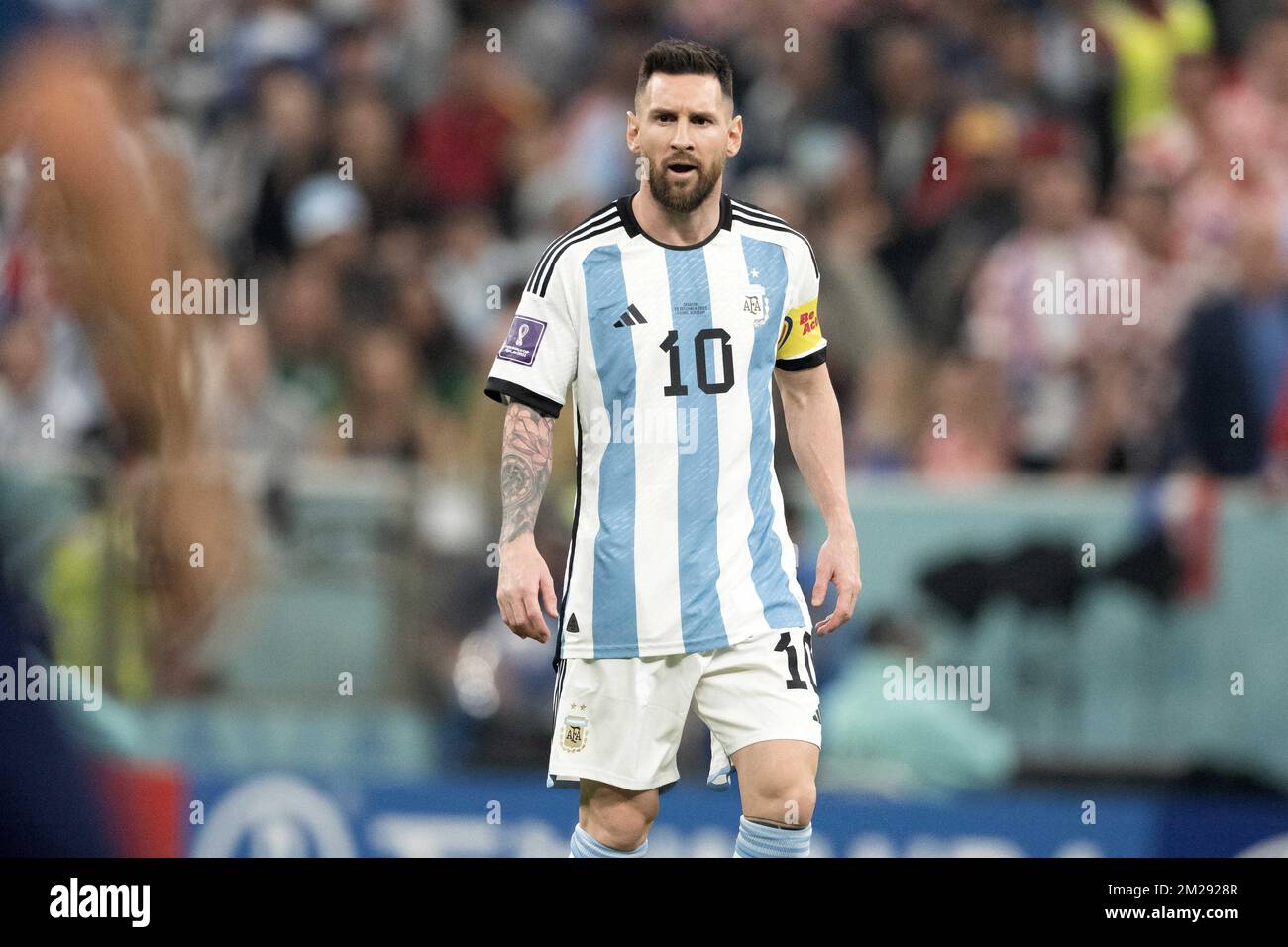 Lionel Messi of Argentina in action during the FIFA World Cup Qatar ...