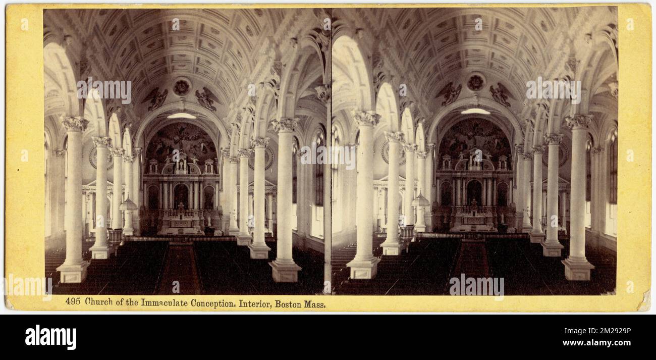 Church of the Immaculate Conception. Interior, Boston, Mass. , Churches ...