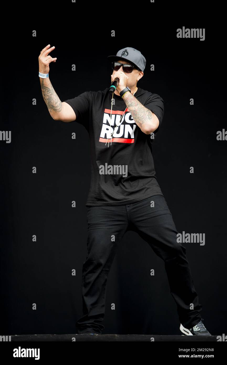 Louis Freese (B-Real) from Cypress Hill pictured in action during the ...