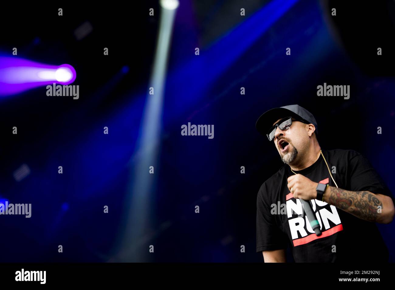 Louis Freese (B-Real) from Cypress Hill pictured in action during the ...