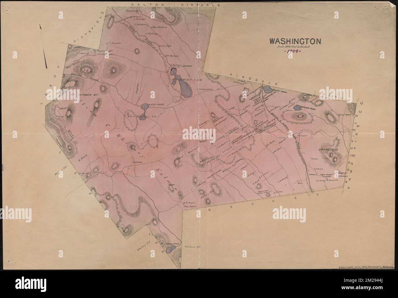 Circa 1900 Map of Washington ,. Messenger Collection Stock Photo - Alamy