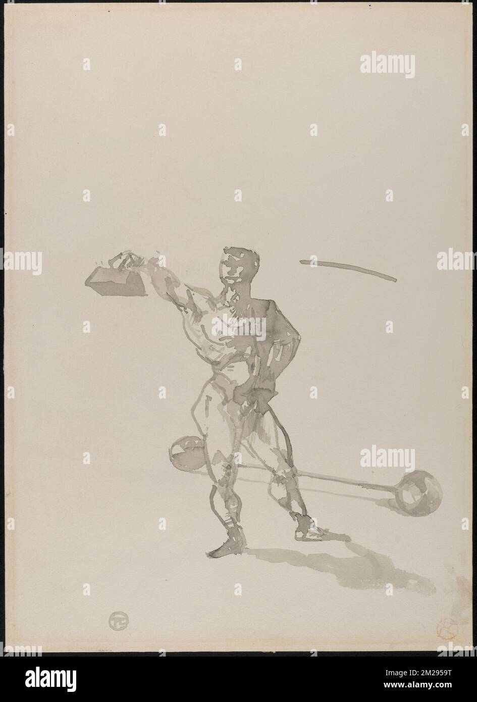 The circus weight lifter ,. Richard Dale McMullan Collection Stock ...