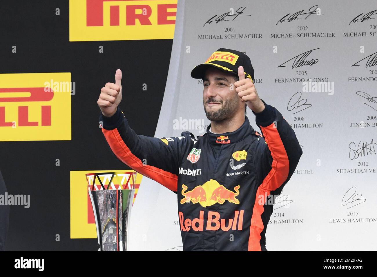 Red Bull's Australian driver Daniel Ricciardo pictured during the Spa ...