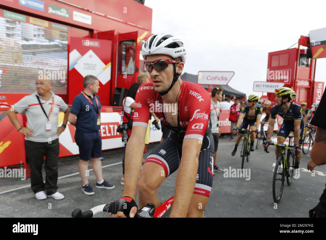 Belgian Edward Theuns of Trek-Segafredo pictured after the nineth stage ...