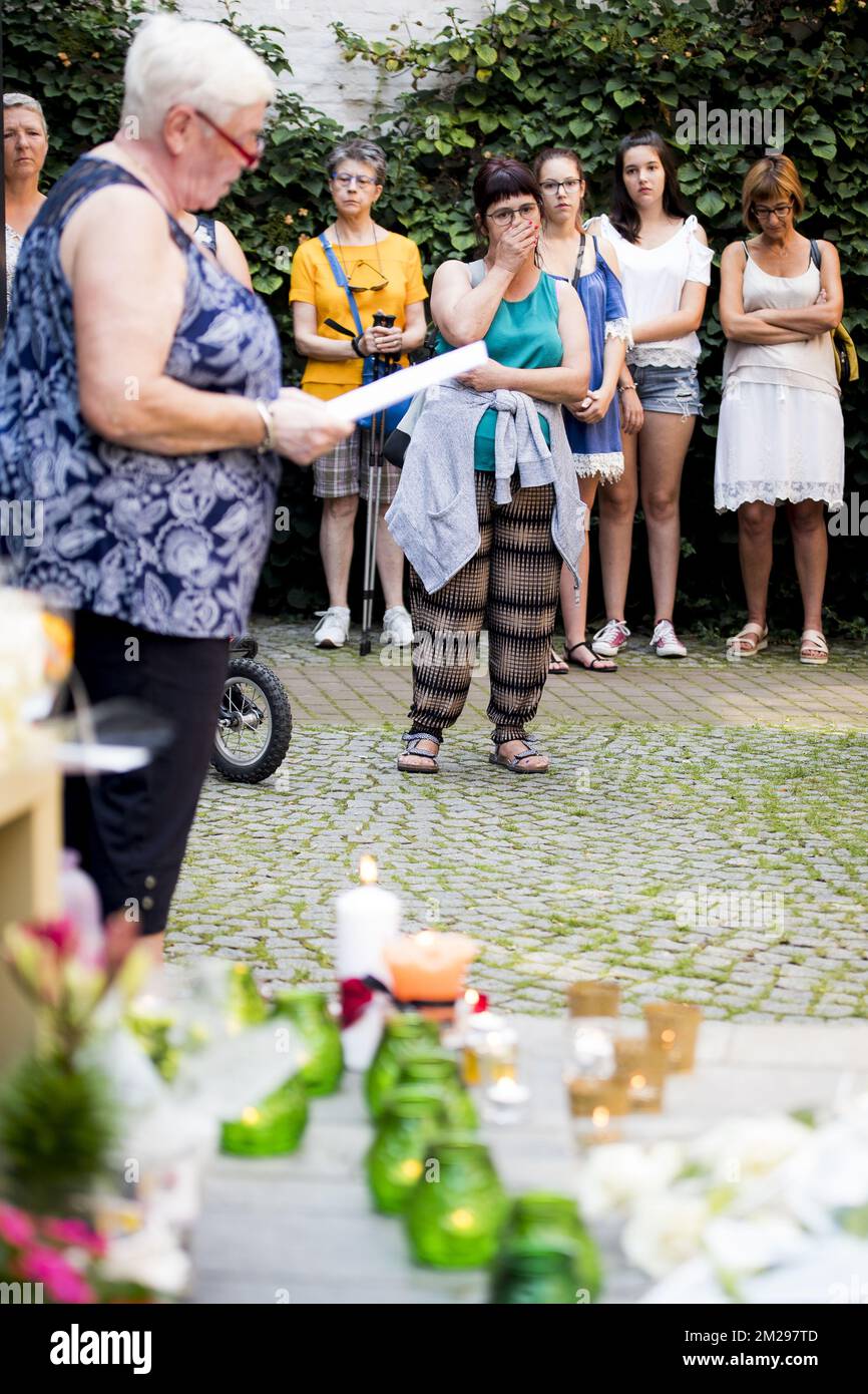 Illustration picture taken during a remembrance service for the woman ...