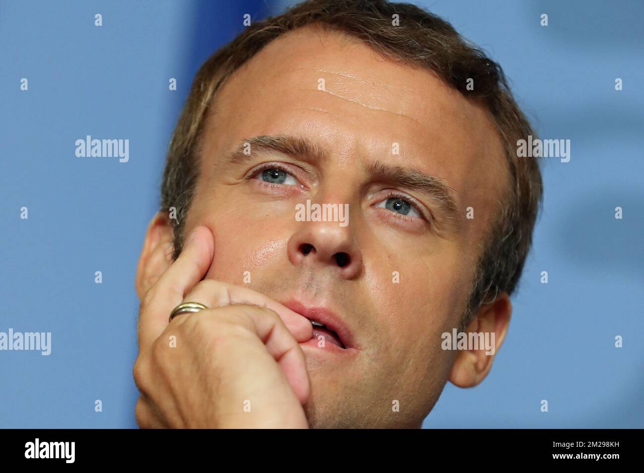 President of France Emmanuel Macron pictured during a one day visit of ...