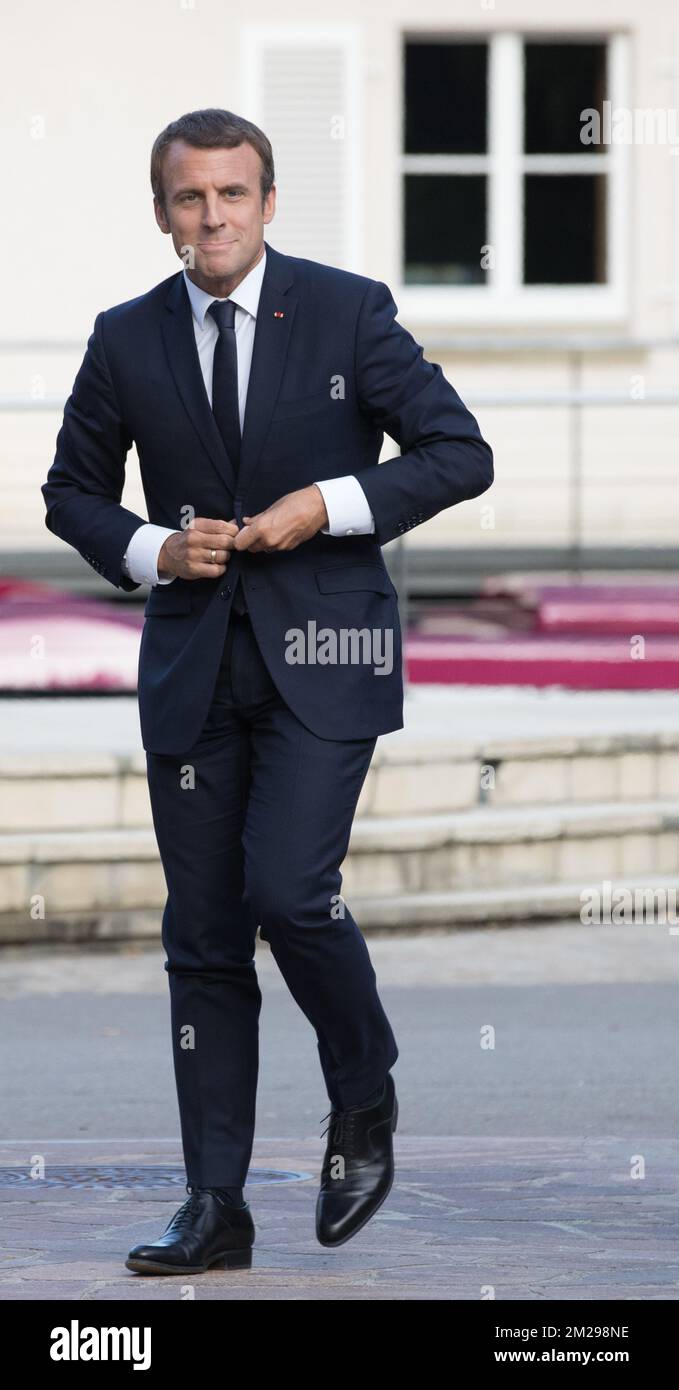 President of France Emmanuel Macron pictured during a one day visit of ...