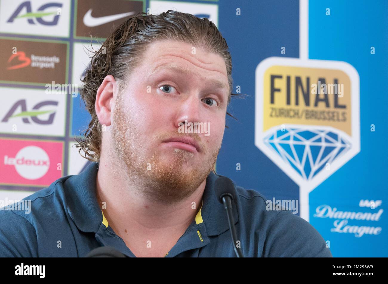 American Ryan Crouzer pictured during a press conference regarding the ...