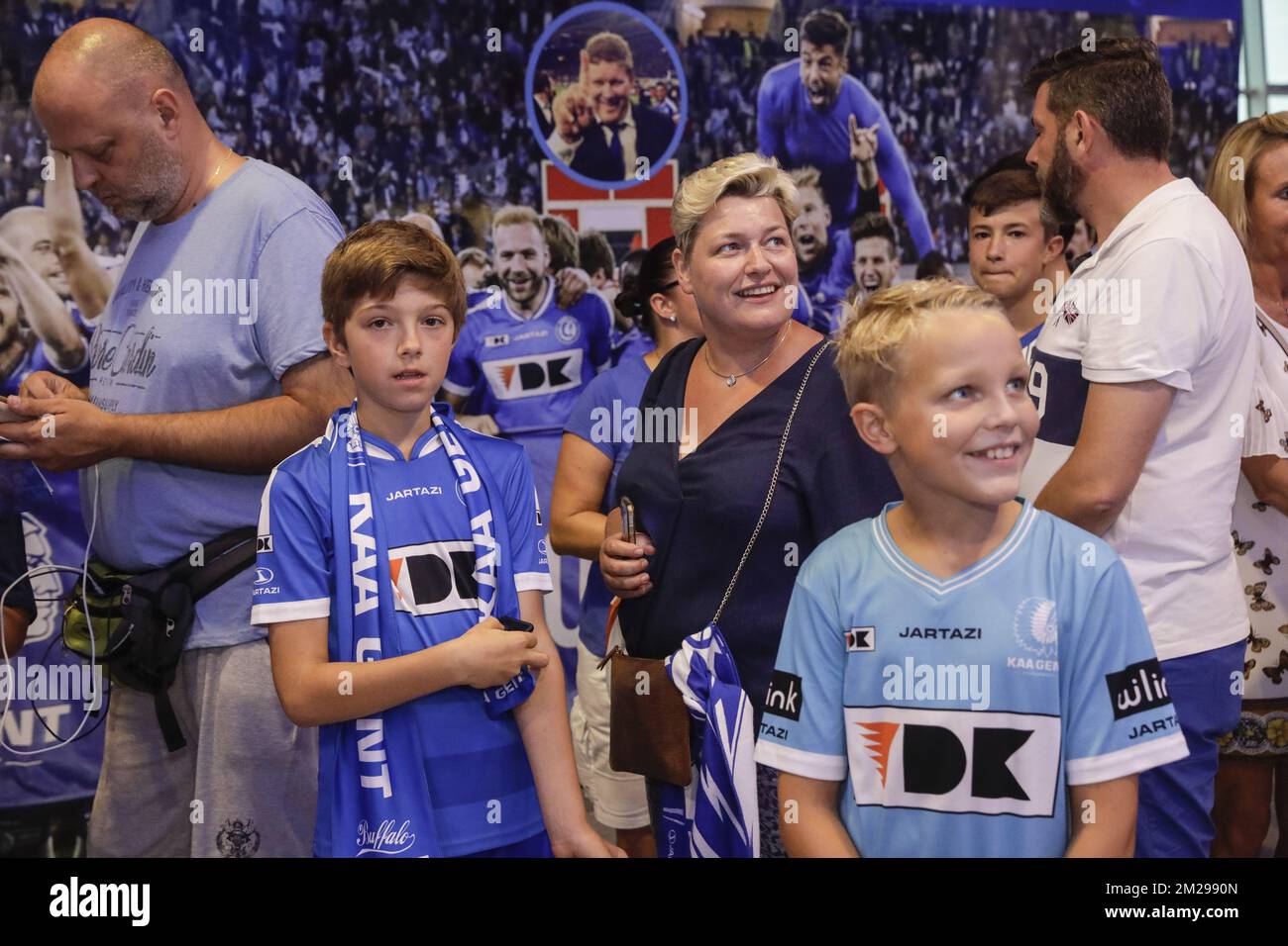 Illustration picture shows the fan day of first division soccer team ...