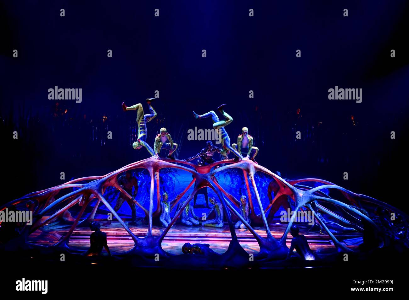 Illustration picture shows the dress rehearsal for 'Totem', the ...