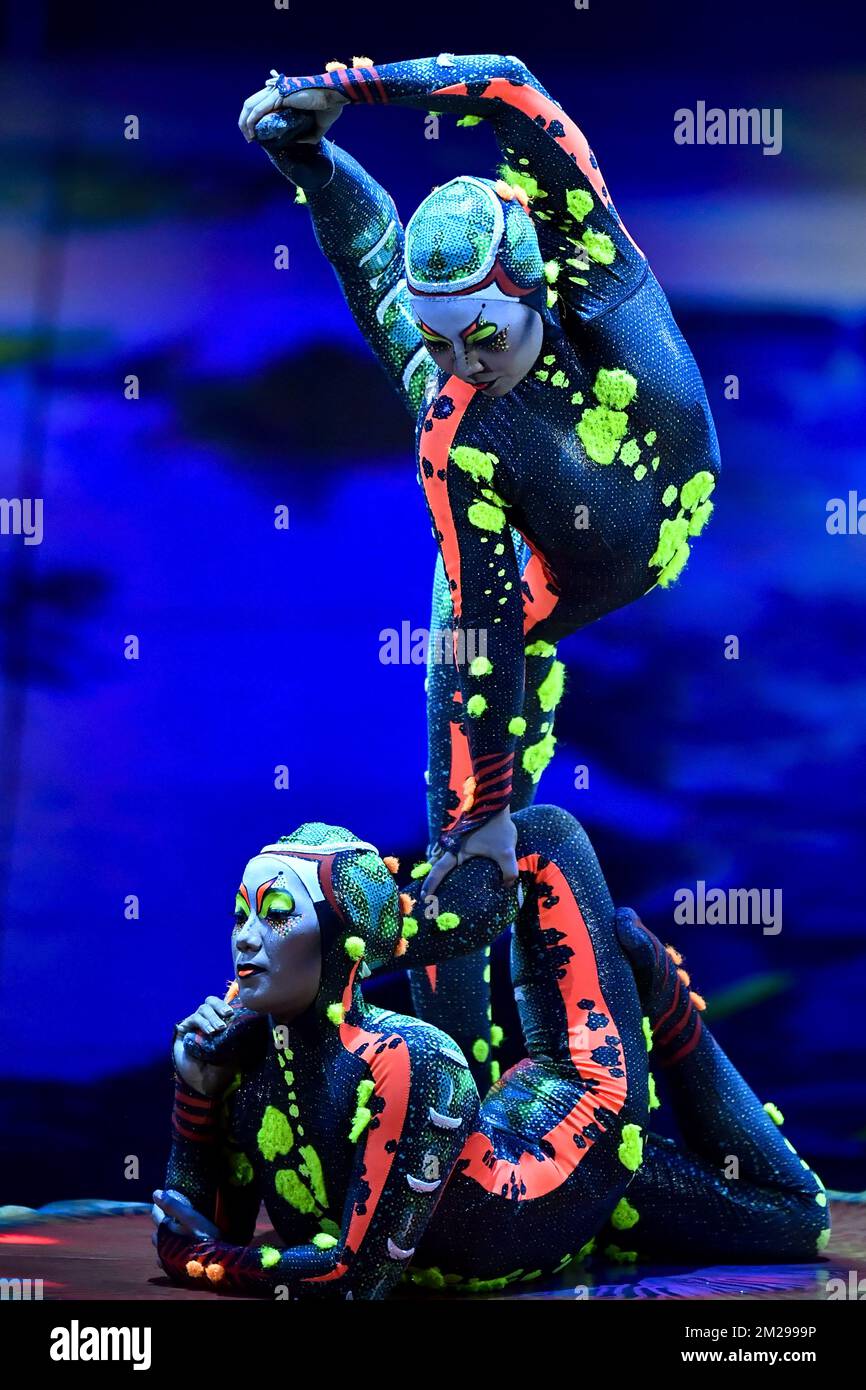 Illustration picture shows the dress rehearsal for 'Totem', the ...