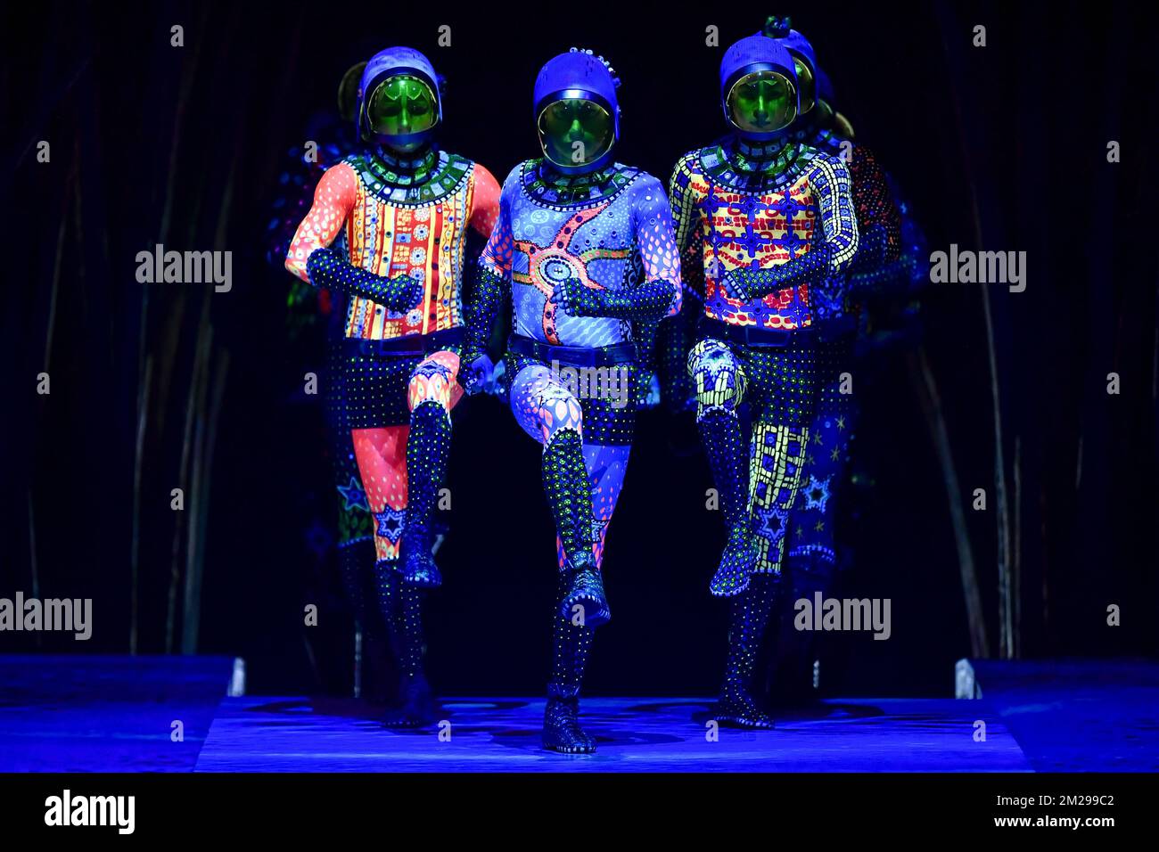 Illustration picture shows the dress rehearsal for 'Totem', the ...