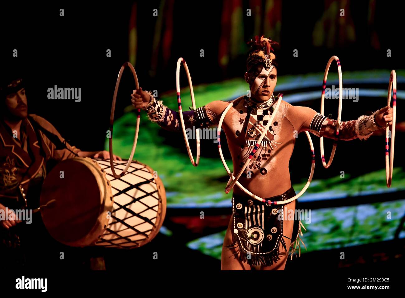 Illustration picture shows the dress rehearsal for 'Totem', the ...