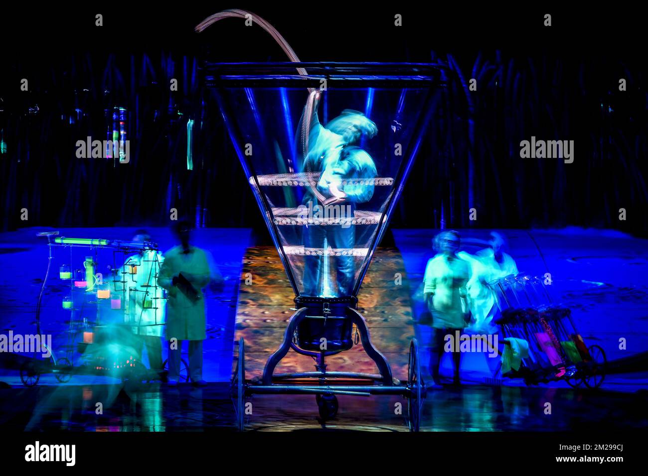 Illustration picture shows the dress rehearsal for 'Totem', the ...