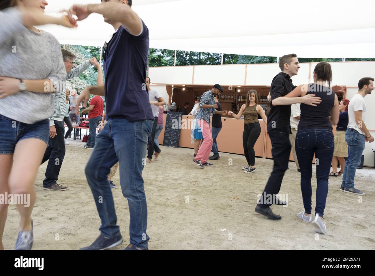 In the brussels parks, public places are transformed in danse area ...