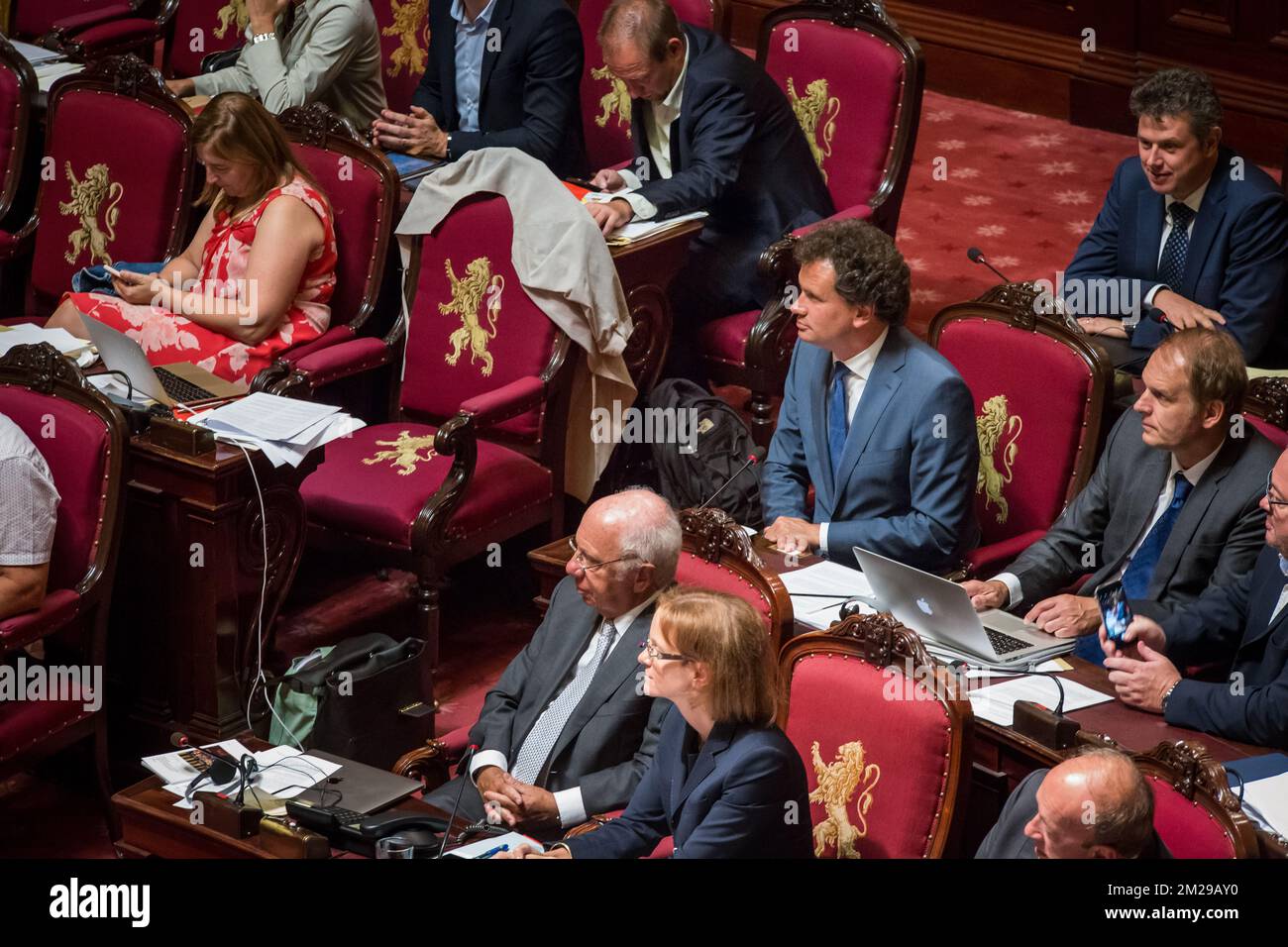 Illustration picture taken during a plenary session of the senate, at ...