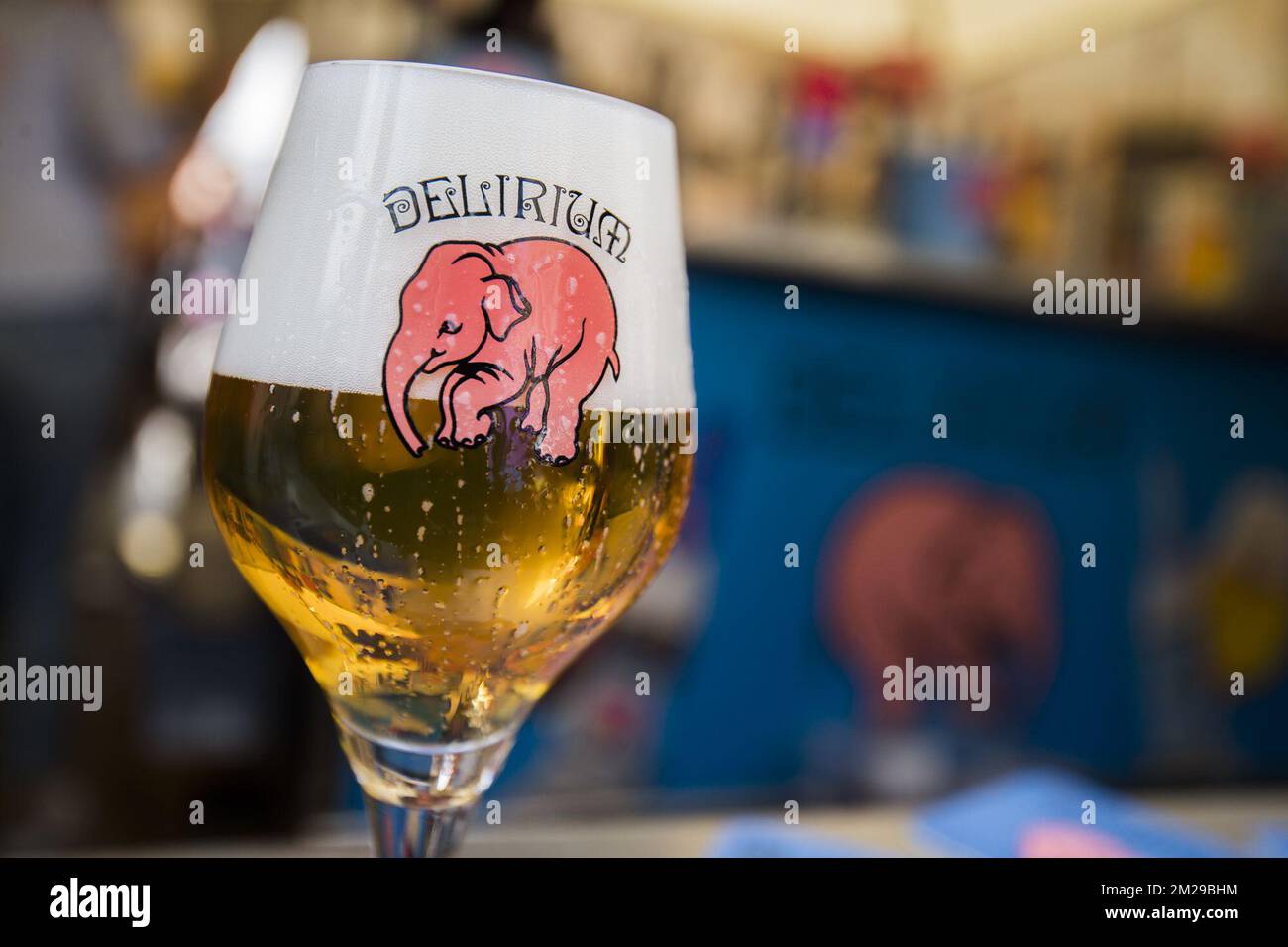 Illustration picture shows a Delirium beer at the 19th edition of the ...