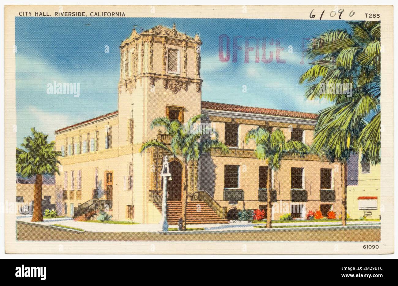 City Hall, Riverside, California , City & town halls, Tichnor Brothers ...