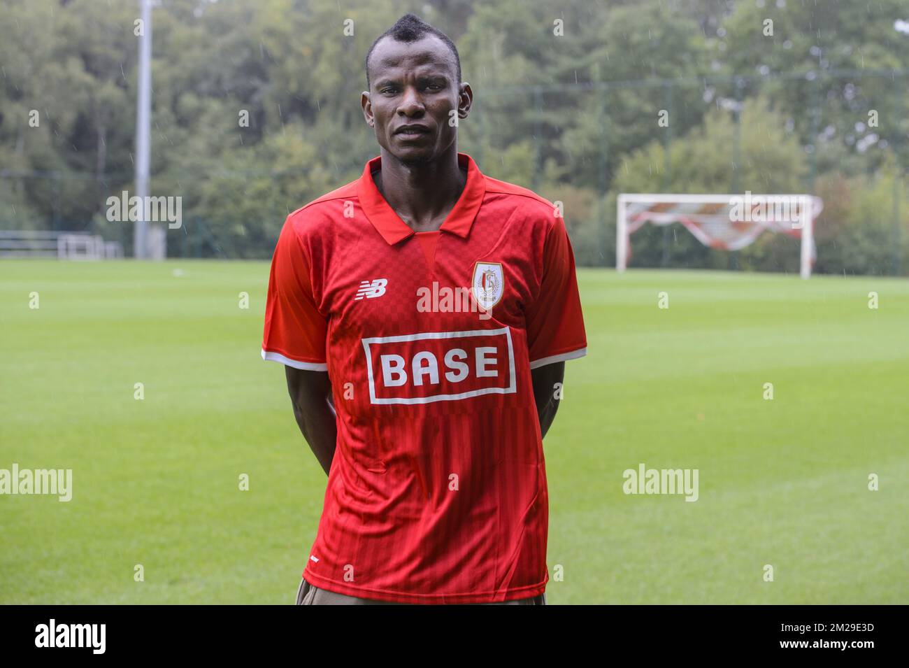 Standard's Uche Agbo pictured during poses for photographer at another ...