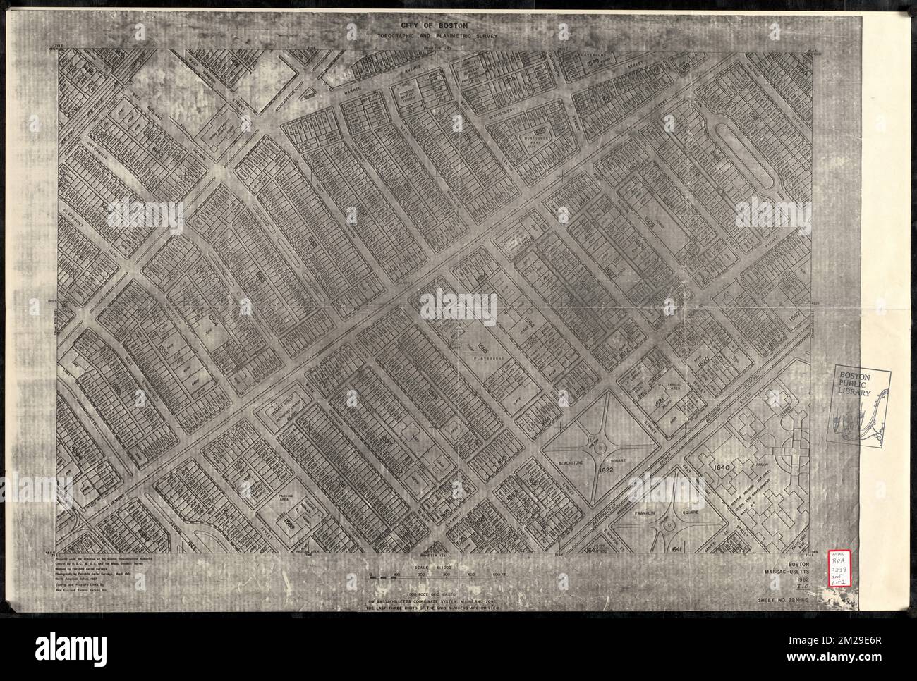 City of Boston topographic and planimetric survey , Real property ...