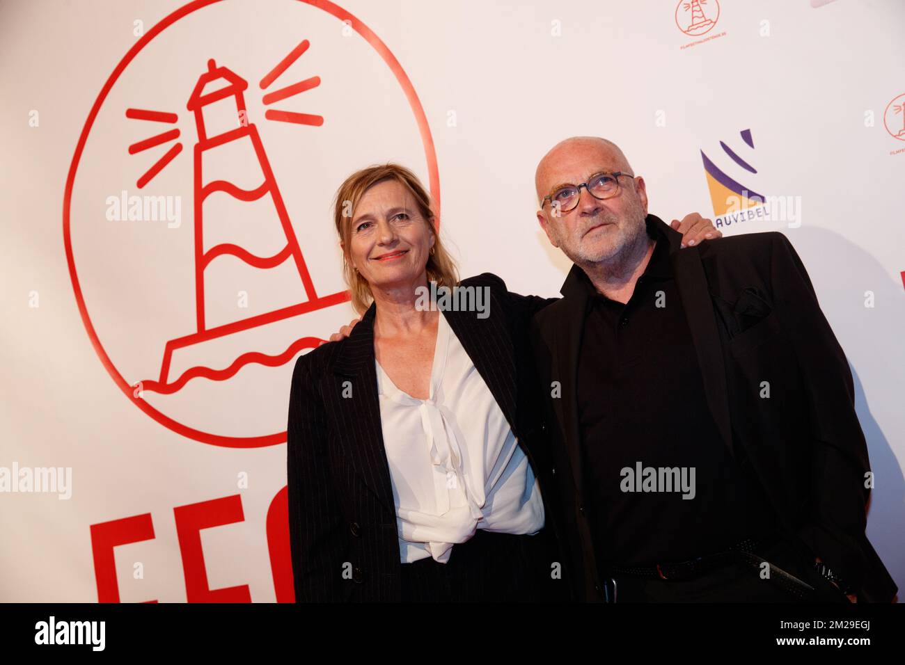 actress Marijke Pinoy and actor Serge?Henri Valcke pictured at the red ...