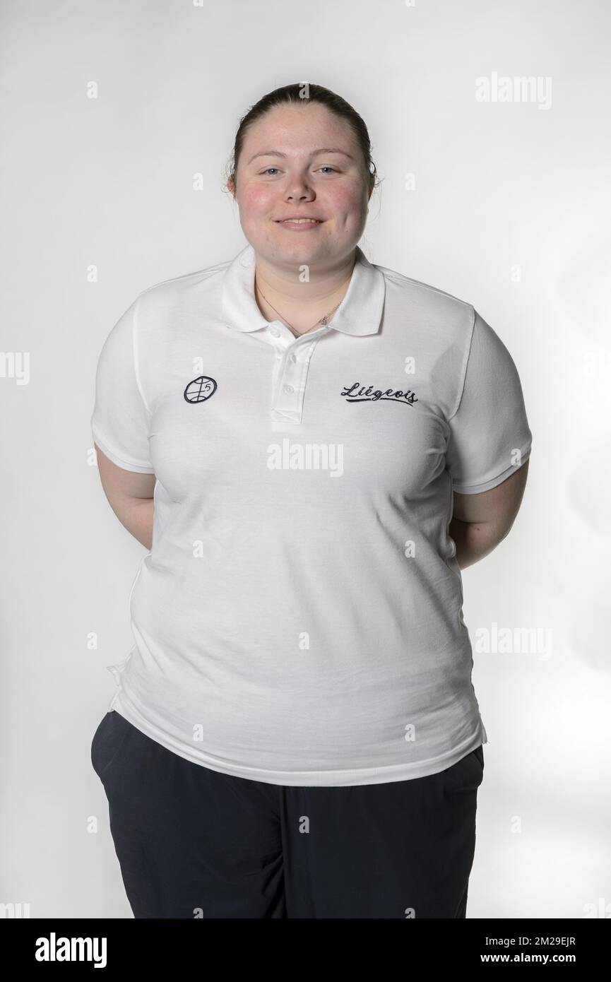Liege's staff member Margaux Michel poses at the photoshoot of ...