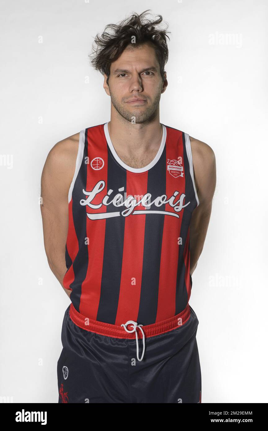 Milos Bojovic poses at the photoshoot of Euromillions basket club Liege ...