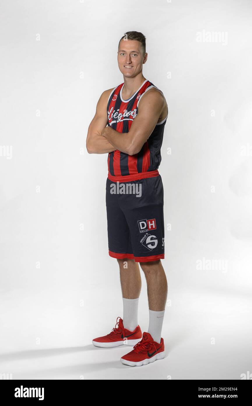 Jakob Cebasek poses at the photoshoot of Euromillions basket club Liege ...
