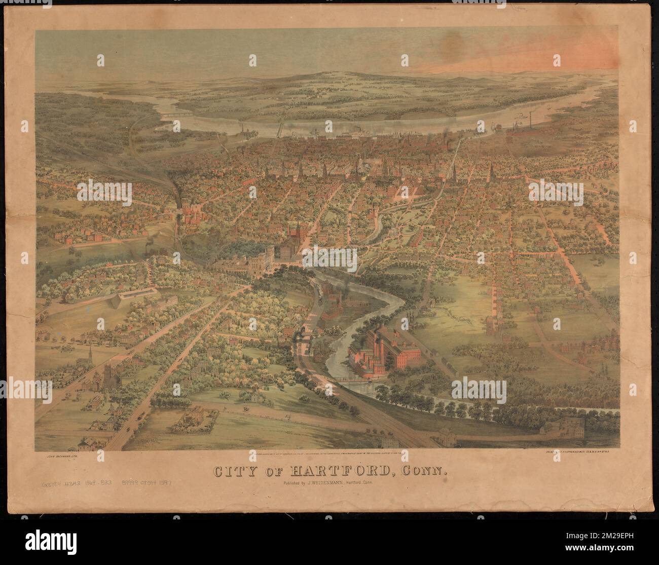 City of Hartford, Conn. , Hartford Conn., Aerial views Norman B ...
