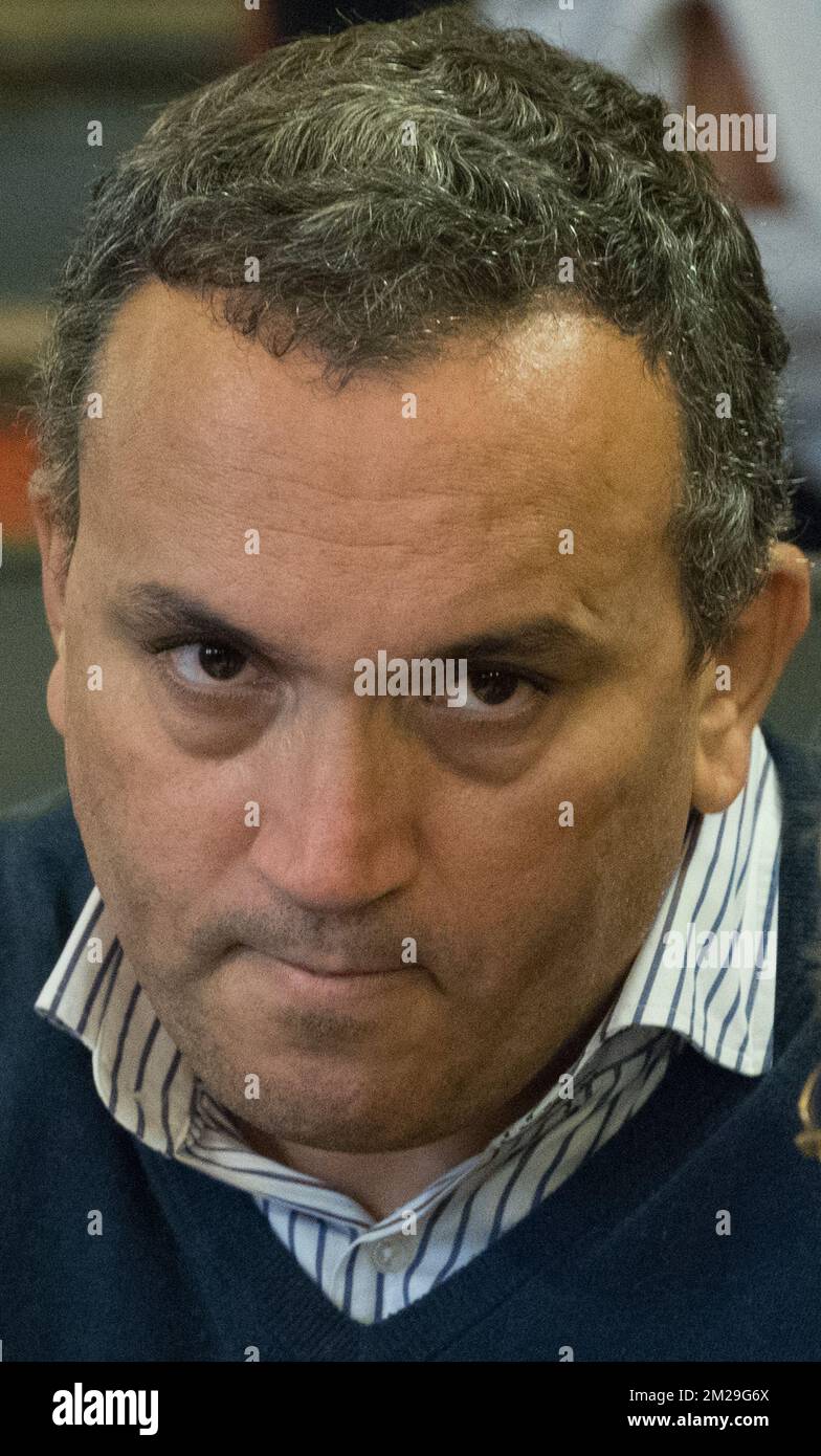 Mustapha Amrani pictured during a meeting of the city council of ...