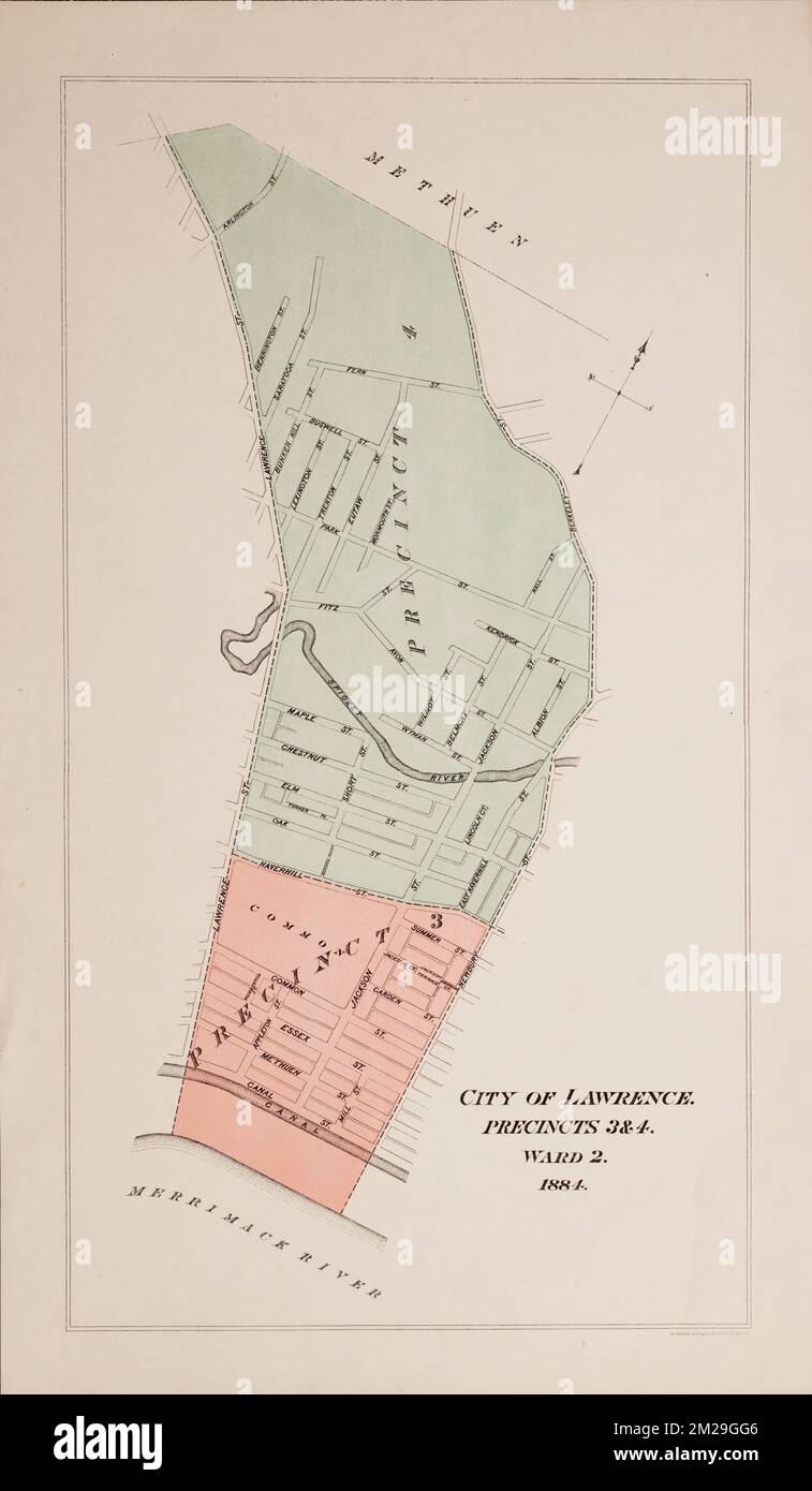 City of Lawrence, precincts 1 & 2, ward 1 ,. Lawrence Public Library ...