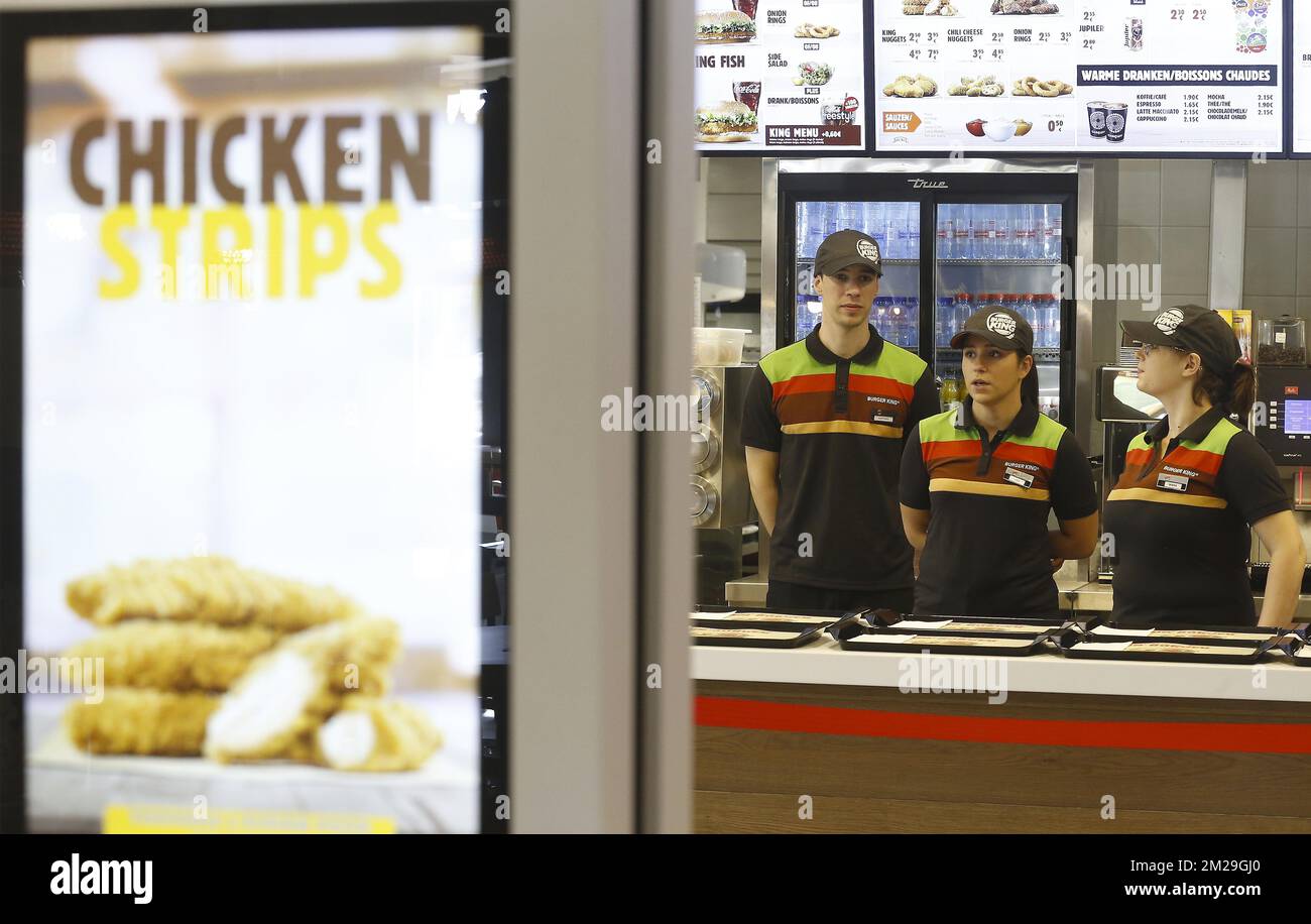 Illustration picture shows employees working during the opening of a ...