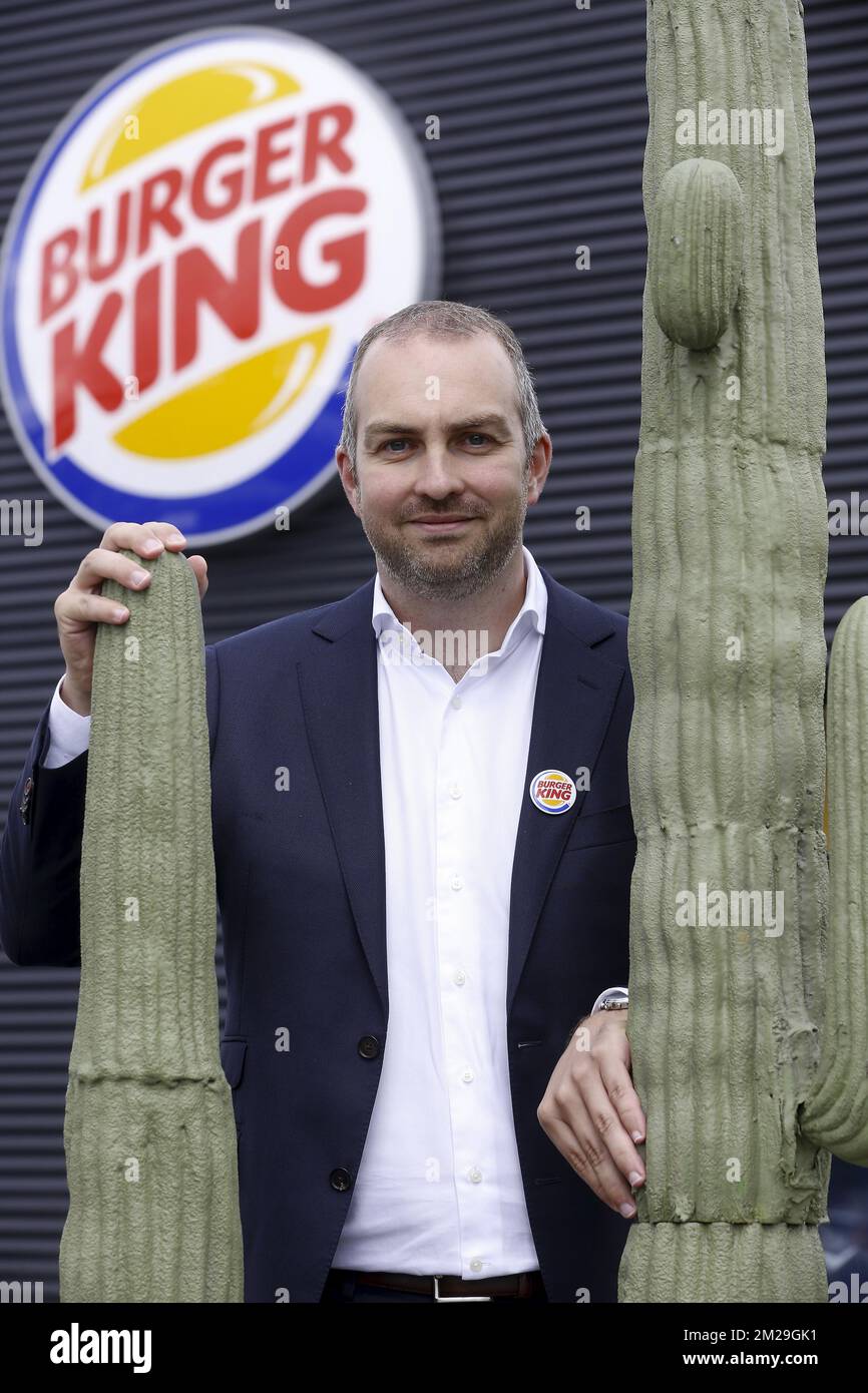 CEO Burger Brands Belgium Kevin Derycke poses for the photographer ...